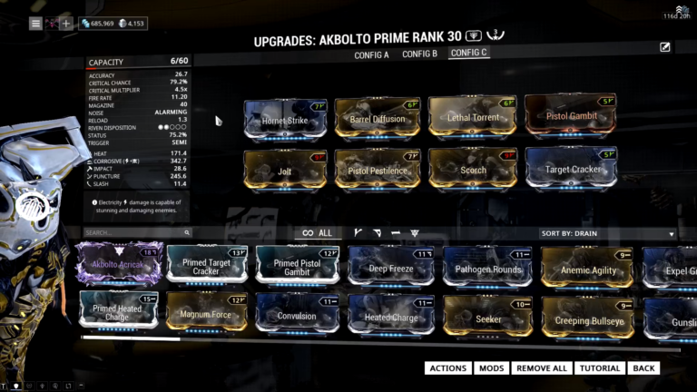 Akbolto Prime Build. Warframe Akbolto Prime 3 Forma Build