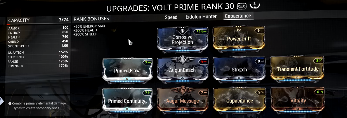 Volt Discharge Build. Volt Capacitance Build. Volt Build. Volt Prime Build