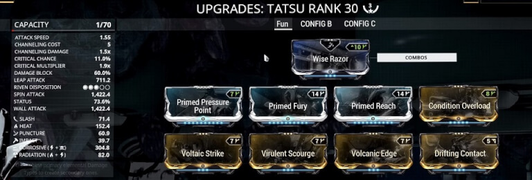 Tatsu Build. Warframe Tatsu 2 Forma Build. Tatsu Status Build