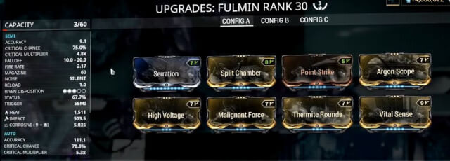 Fulmin Build. Warframe Fulmin Build. Fulmin 3 Forma Build